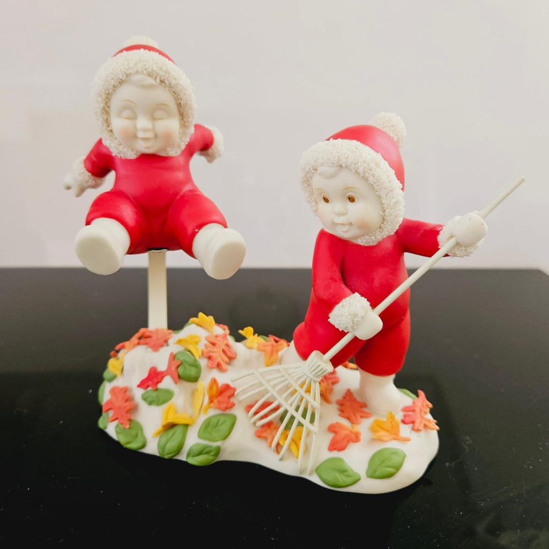 2004 Department 56 Snowbabies on the Farm Leap in the Leaves With Me ...