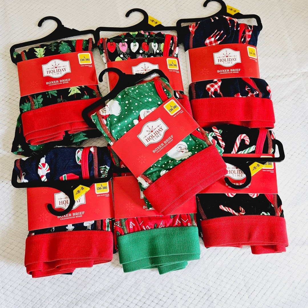 7 Pairs Size L 36-38 Men's Fun Christmas Theme Boxer Briefs Shorts - Etsy