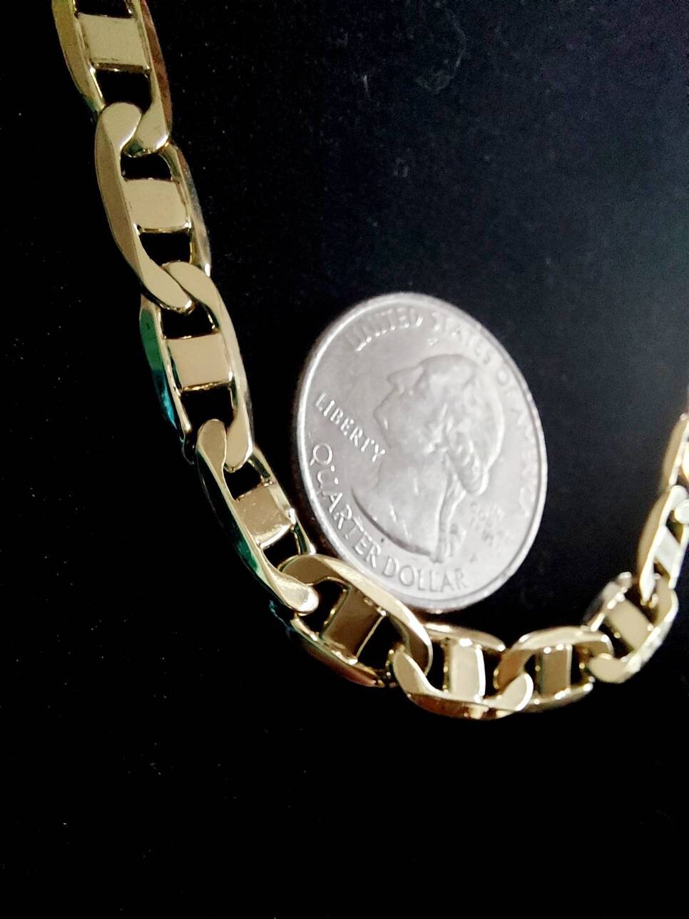 22 Gold Paperclip Heavy Chain Link Necklace. New. Opened Only for ...