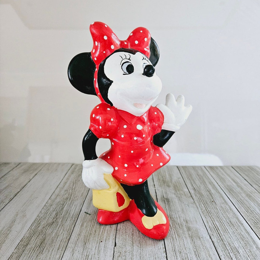 Vintage 1990 8.5 Ceramic Minnie Mouse Hollow Standing Figurine by Walt ...