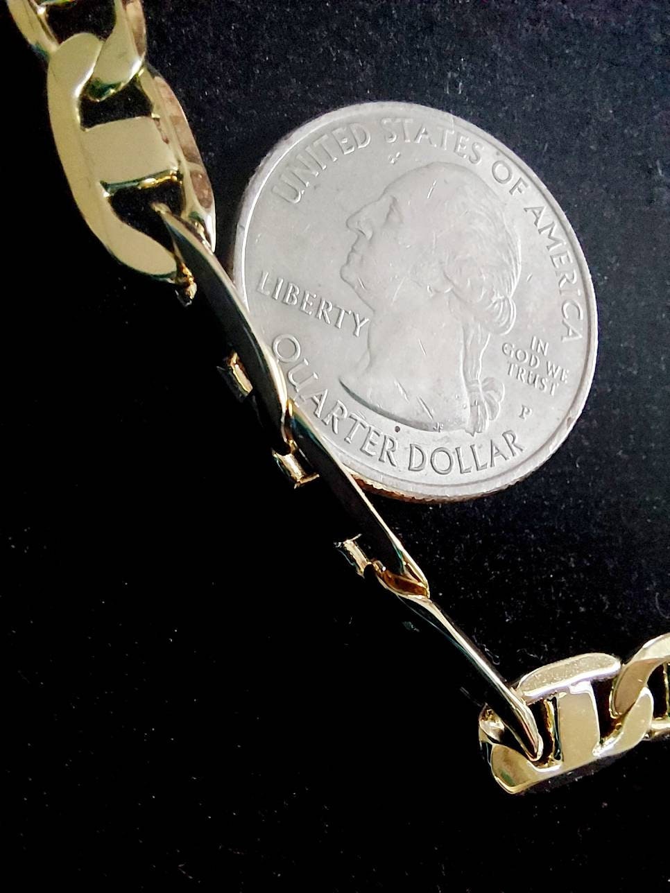 22 Gold Paperclip Heavy Chain Link Necklace. New. Opened Only for ...