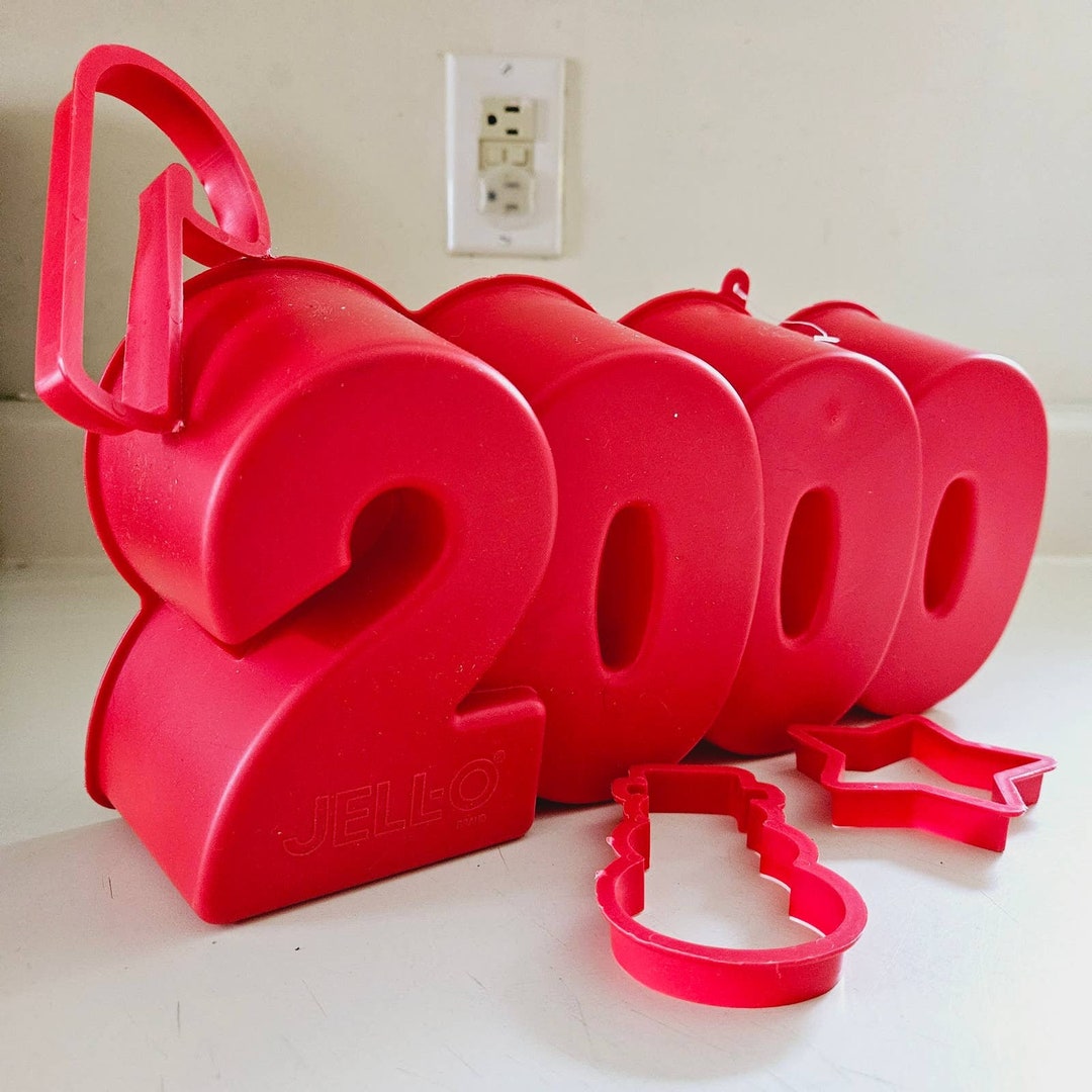 Y2K Year 2000 Jello Gelatin Mold With 3 Christmas Cookie Cutters - Etsy