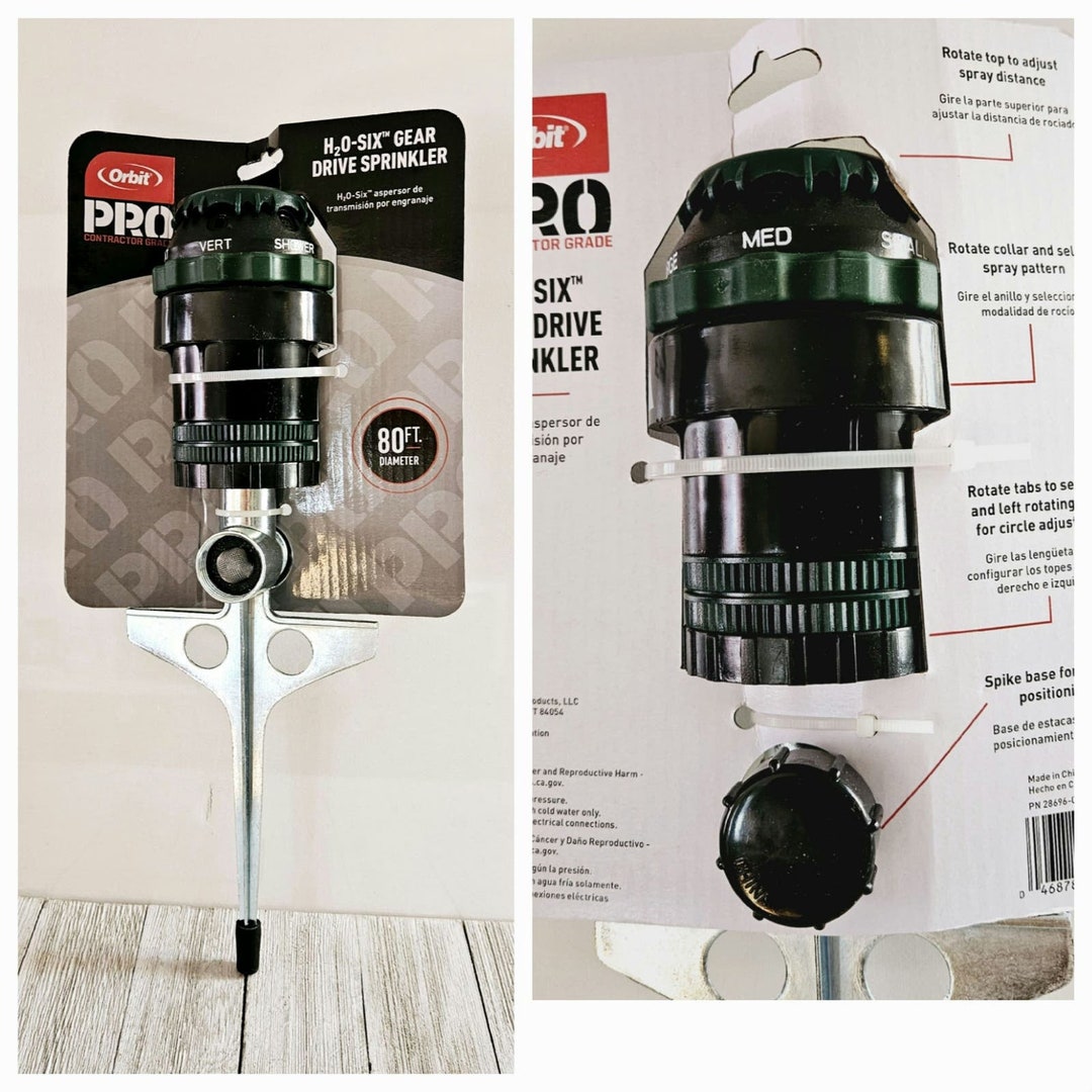Orbit Pro H20-six Gear Drive Sprinkler 80ft Diameter Contractor Grade ...