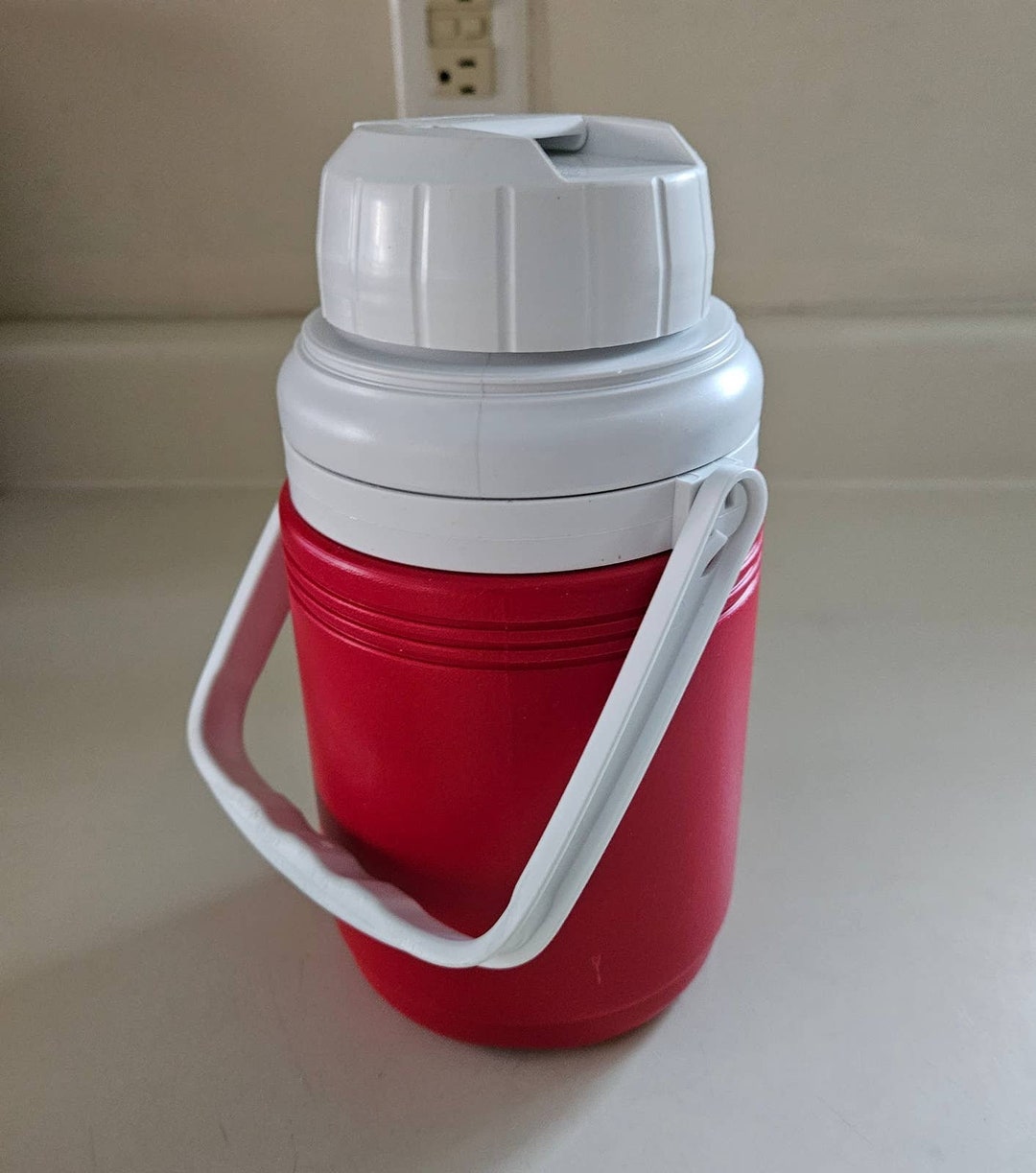 9 Red & White Coleman Water Cooler With Handle Snap - Etsy