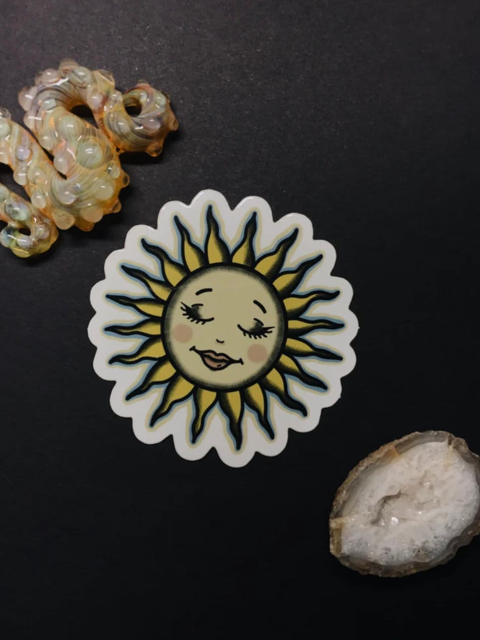 Smiling Sun Sticker - Etsy