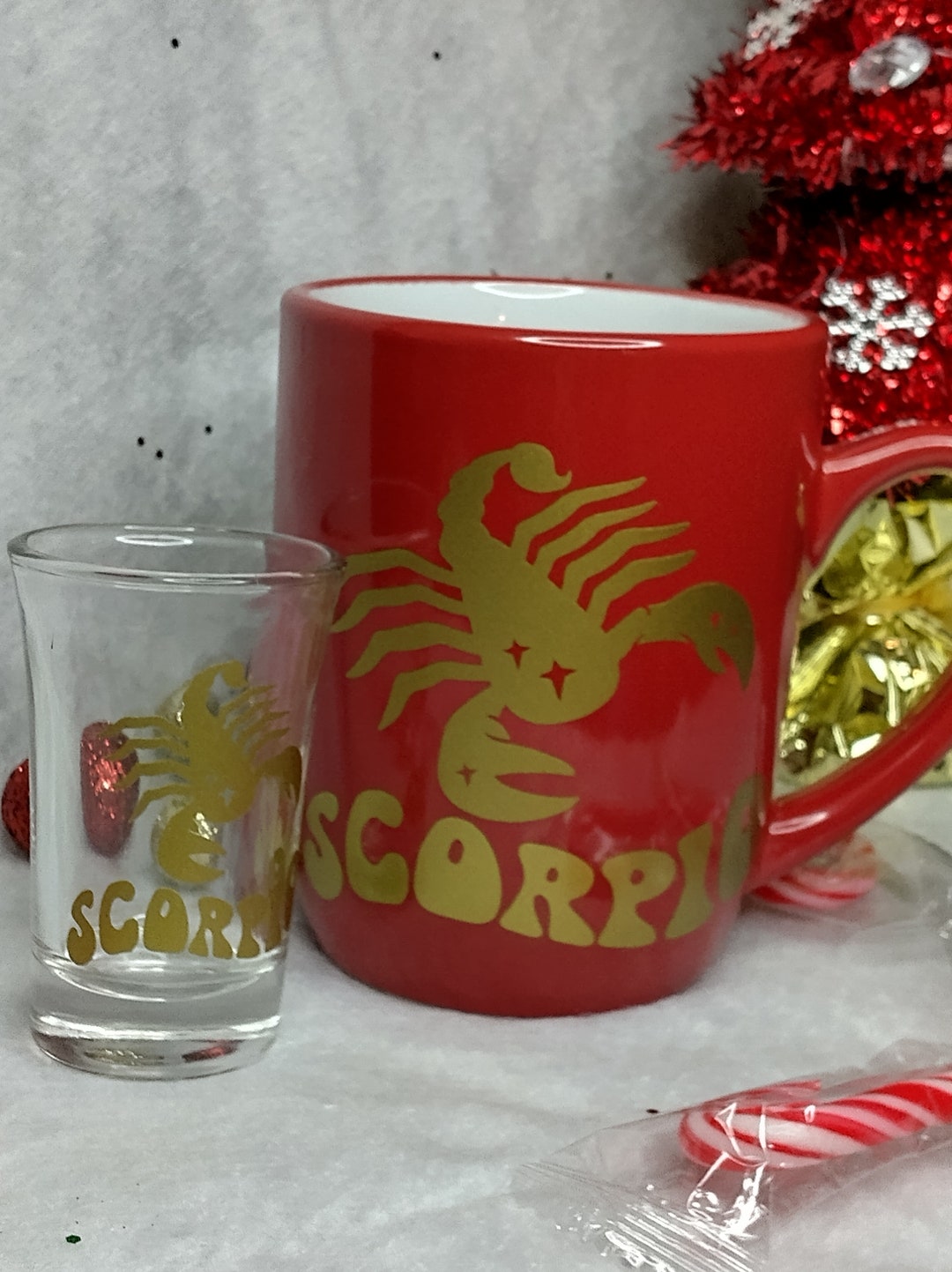 Scorpio Mug and Shot Glass Set, Zodiac Sign Mug, Zodiac Sign Shot Glass ...