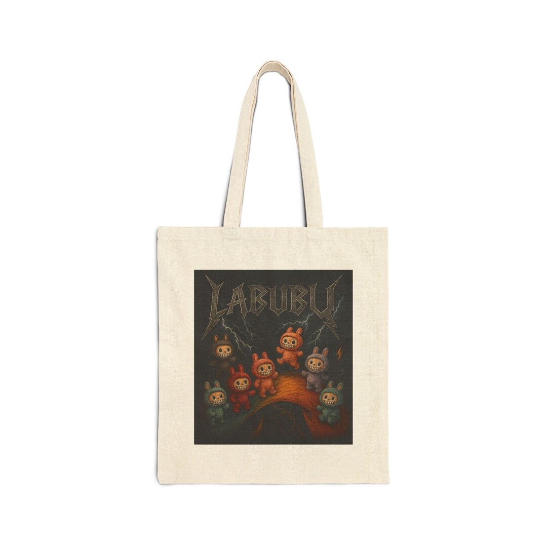 Labubu Fan Art Rock/metal Tote Bag - Eco-friendly Cotton Canvas ...