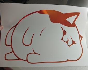Fat Cat Wall Decals | Etsy