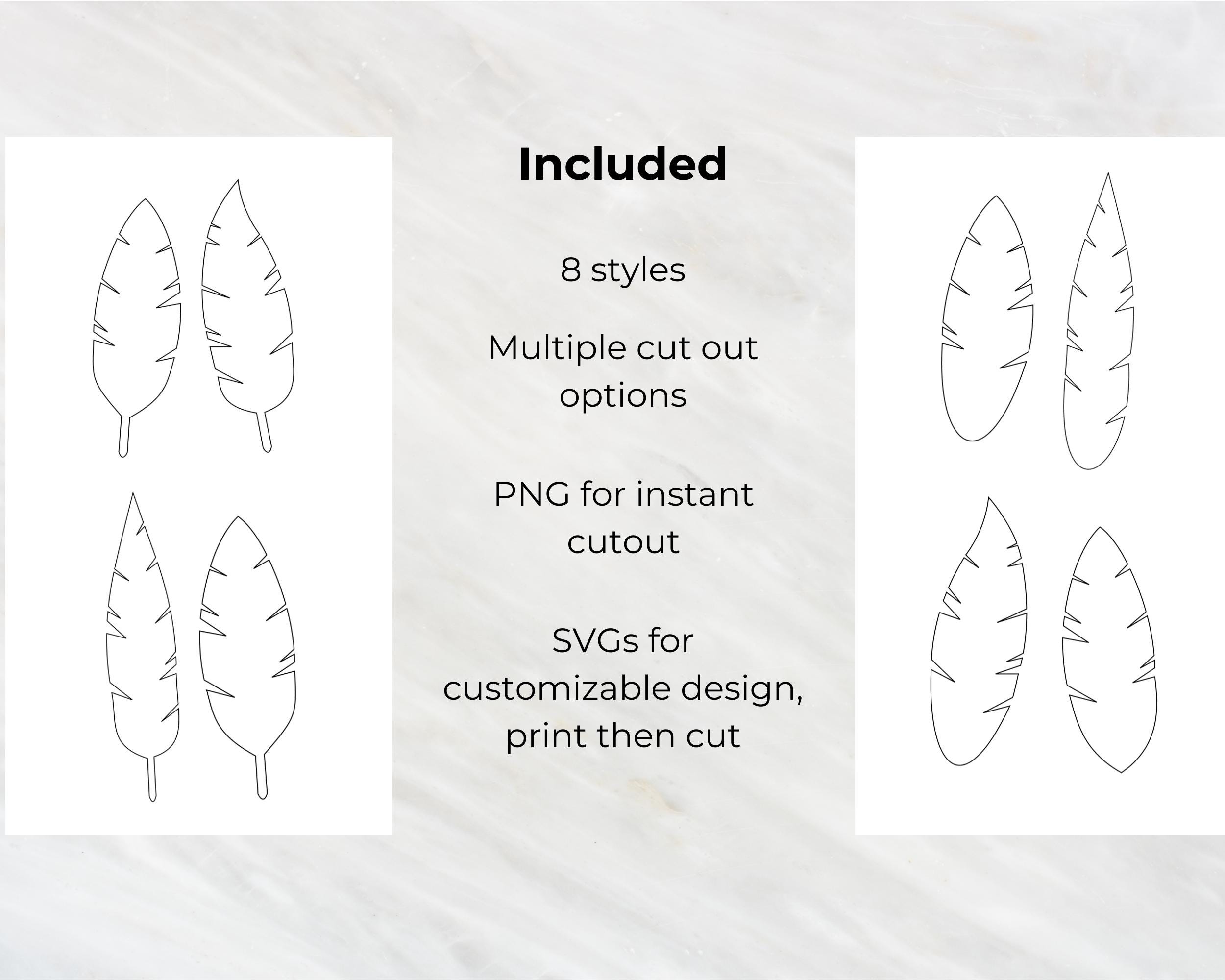 Feathers Template Svg Png for Cricut, Silhouette, Brother ...