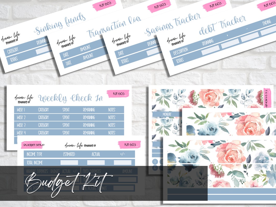 Budget Sticker Kit Monthly Budget Kit Erin Condren Budget Stickers ...