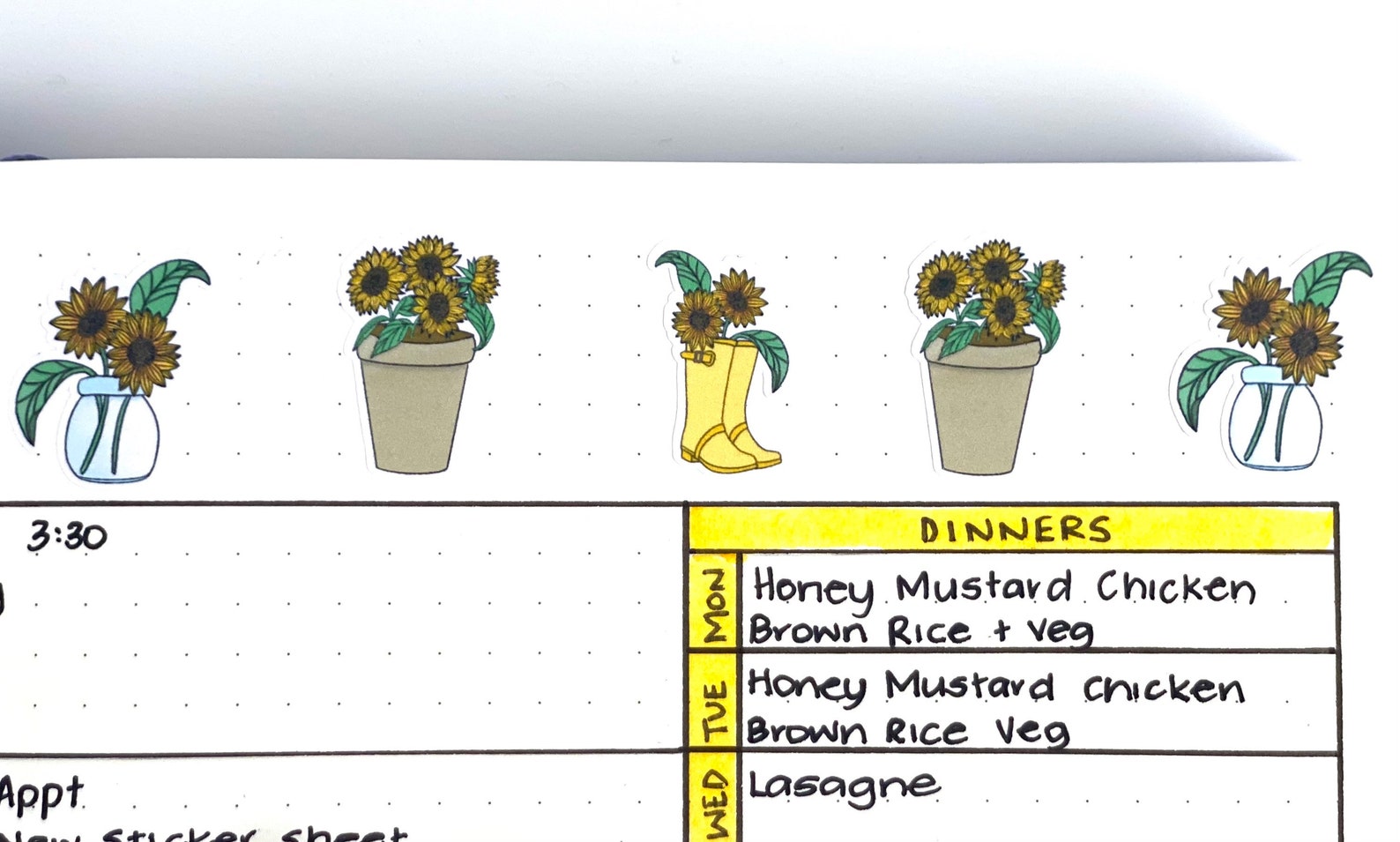 Sunflower Stickers | Sunflowers | Bullet Journal | Planner Stickers ...