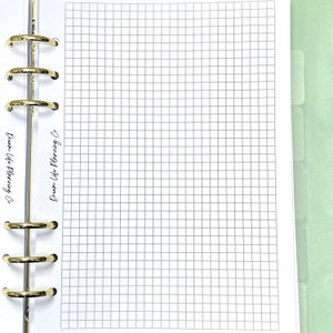 A5 Grid Planner Refill Pages, Grid Insert, Grid Planner Inserts, A5 ...