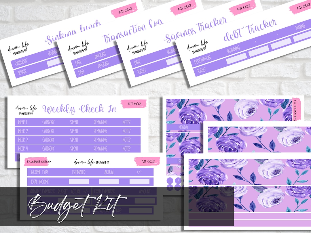 Budget Sticker Kit Monthly Budget Kit Erin Condren Budgeting Stickers ...