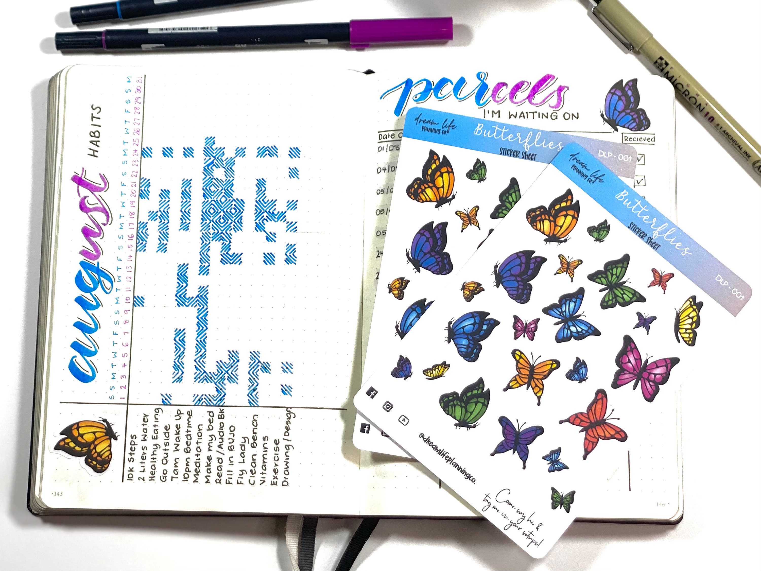 Butterfly Stickers | Butterflies | Bullet Journal | Planner Stickers ...