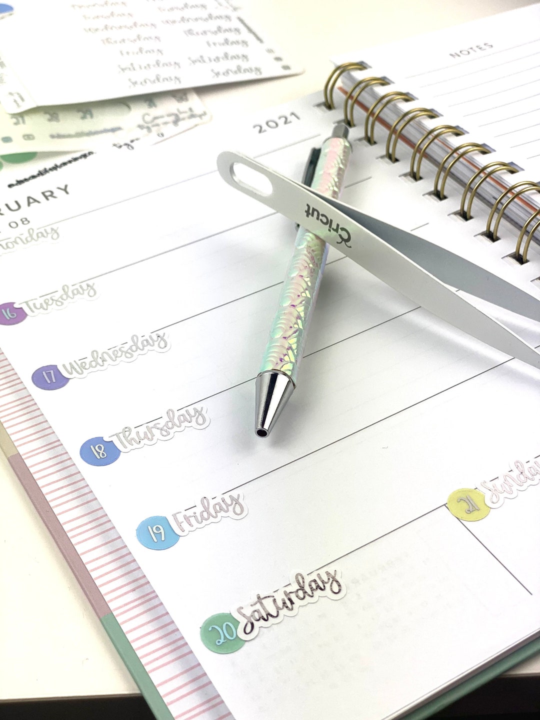 Number Dot Stickers Clear Foiled Numbers Dots Bullet Journal Stickers ...