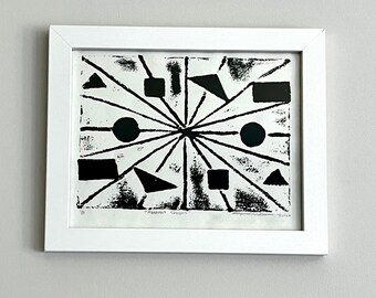 Abstract Collagraph - Etsy