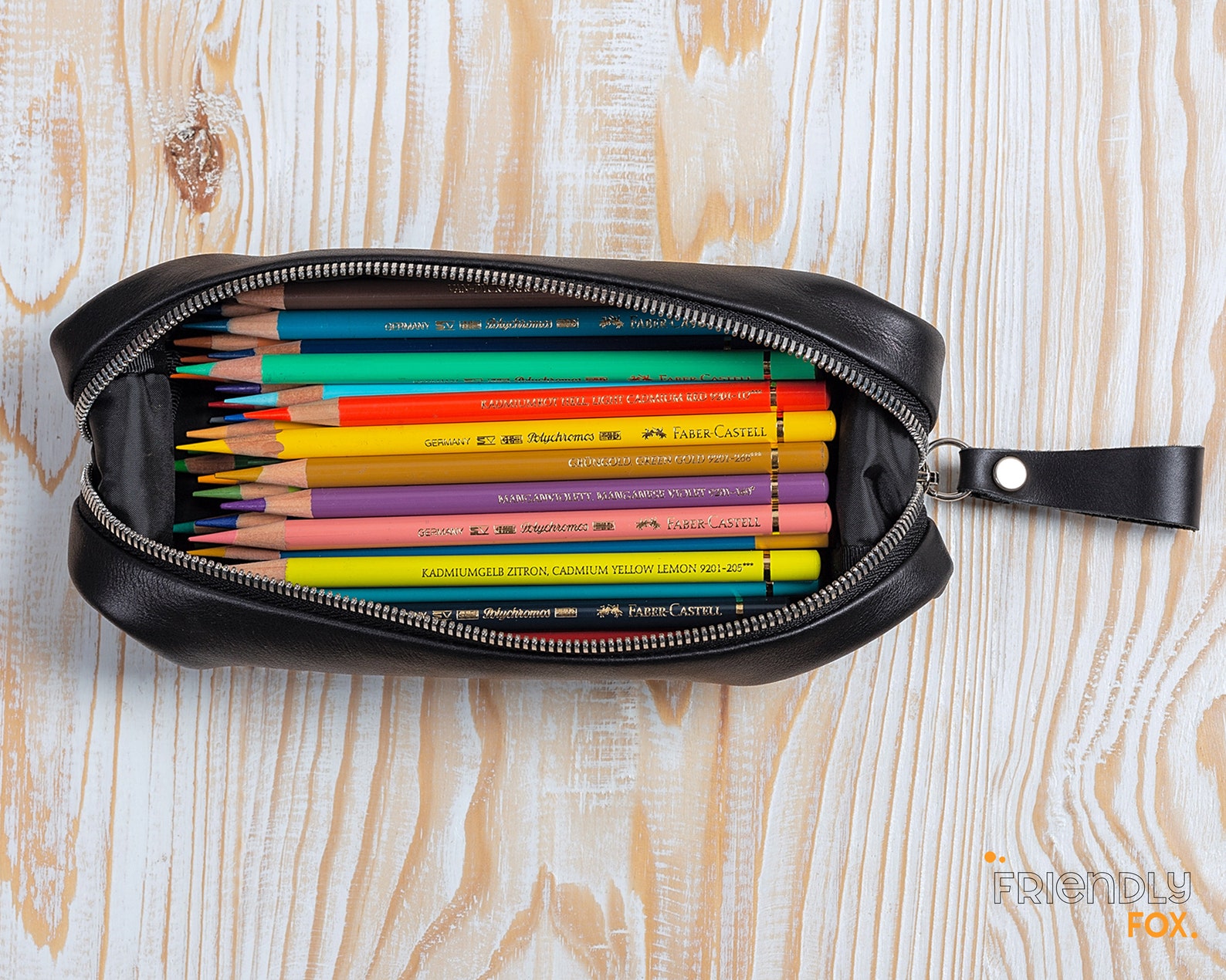 Pencil Case for School Luxury Retro Genuine Leather Big | Etsy