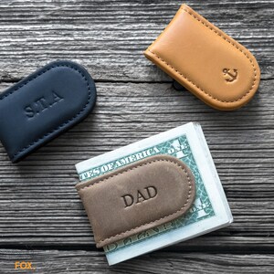Leather Money Clip - Personalized Money Clips for Men - Groomsmen Gift ...
