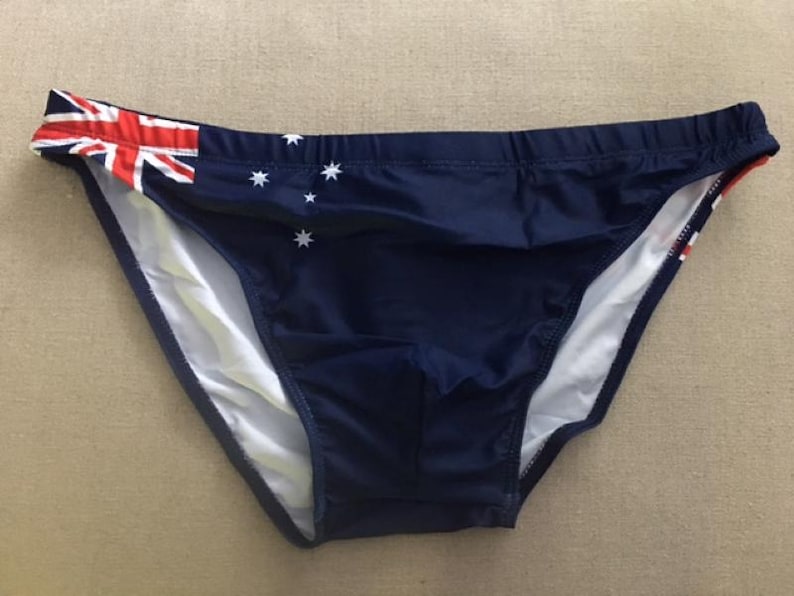 Australian Flag Men's Swimwear Briefs Speedo-style Budgie Smugglers - Etsy