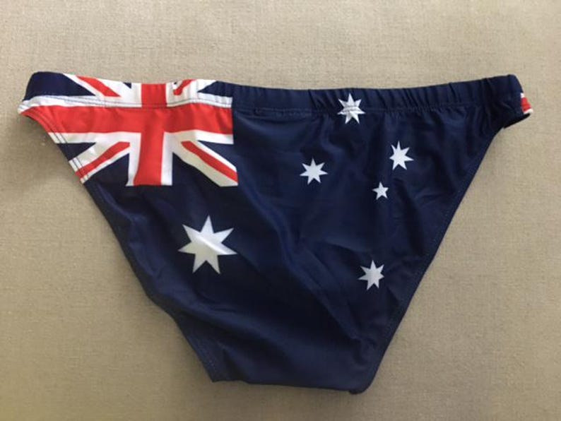 Australian Flag Men's Swimwear Briefs Speedo-style Budgie Smugglers - Etsy