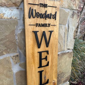 Personalized Family Name Porch Sign: 3D Last Name Welcome Decor - Etsy