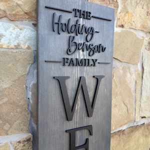 Personalized Family Name Porch Sign: 3D Last Name Welcome Decor - Etsy