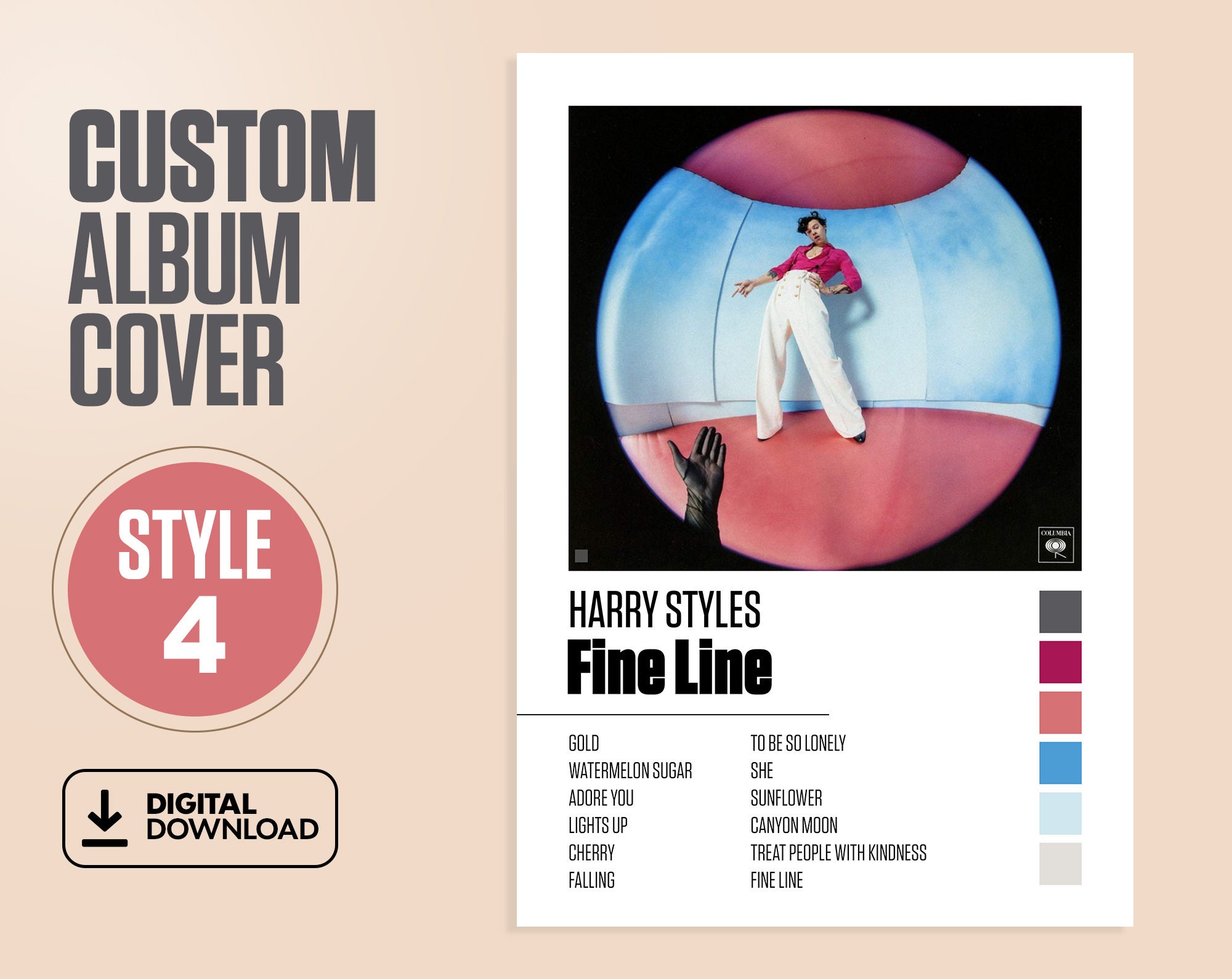 Custom Album Poster Digital Printable Album Cover Digital - Etsy