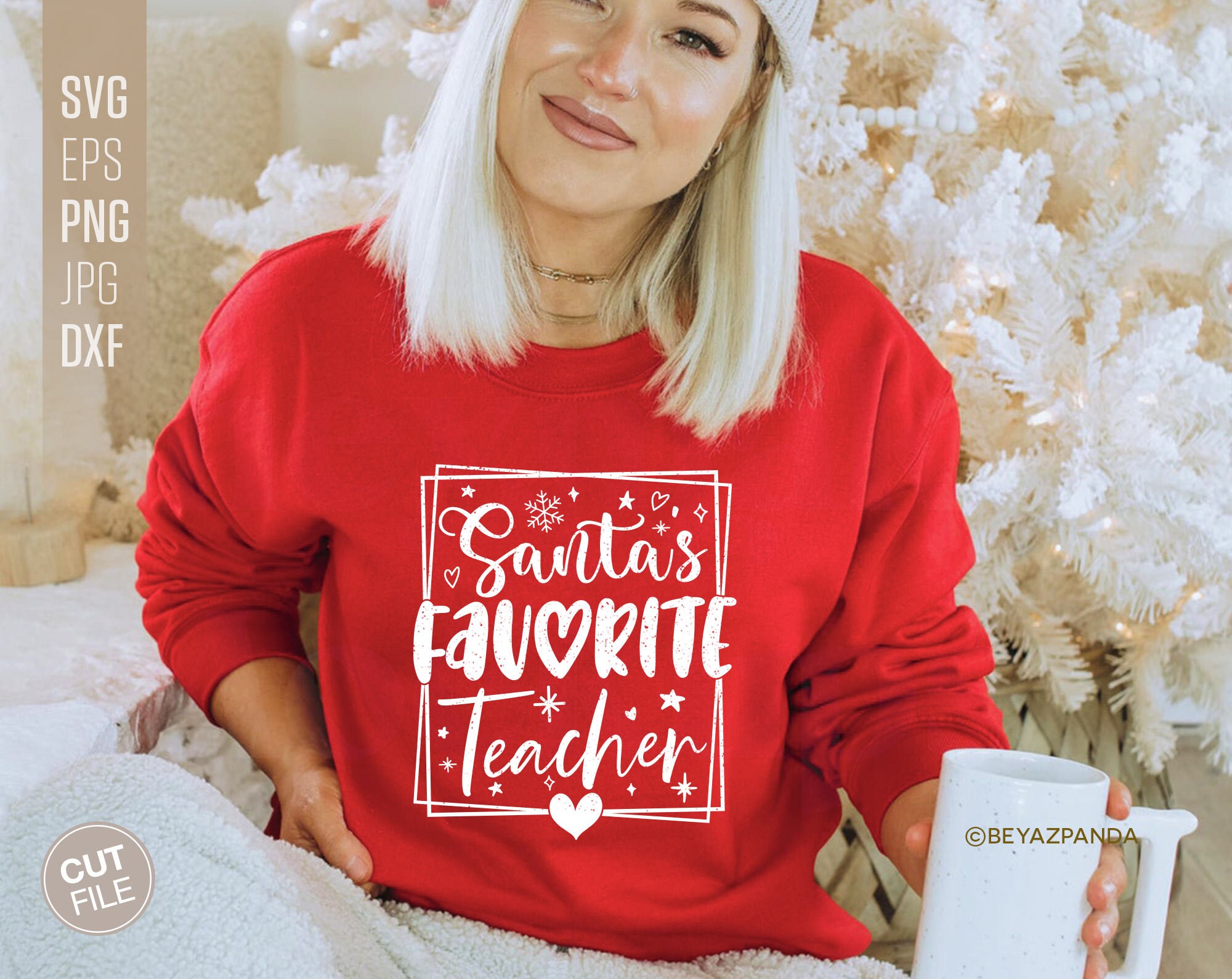 Santas Favorite Teacher Svg Png Teacher Svg Christmas Etsy