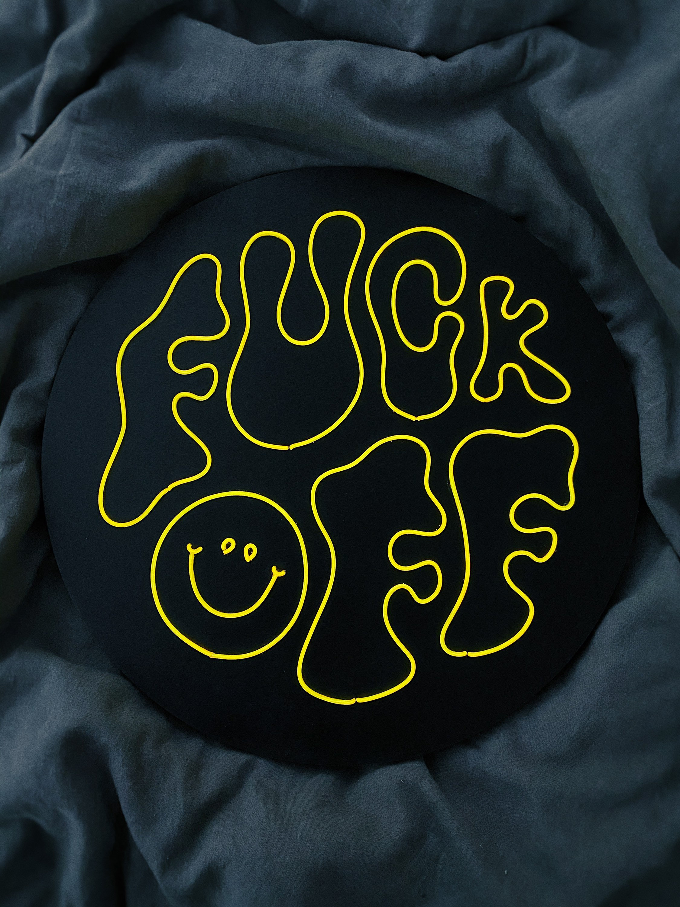 Fck off Retro Font Neon Sign Line Art Custom Handmade El - Etsy Canada