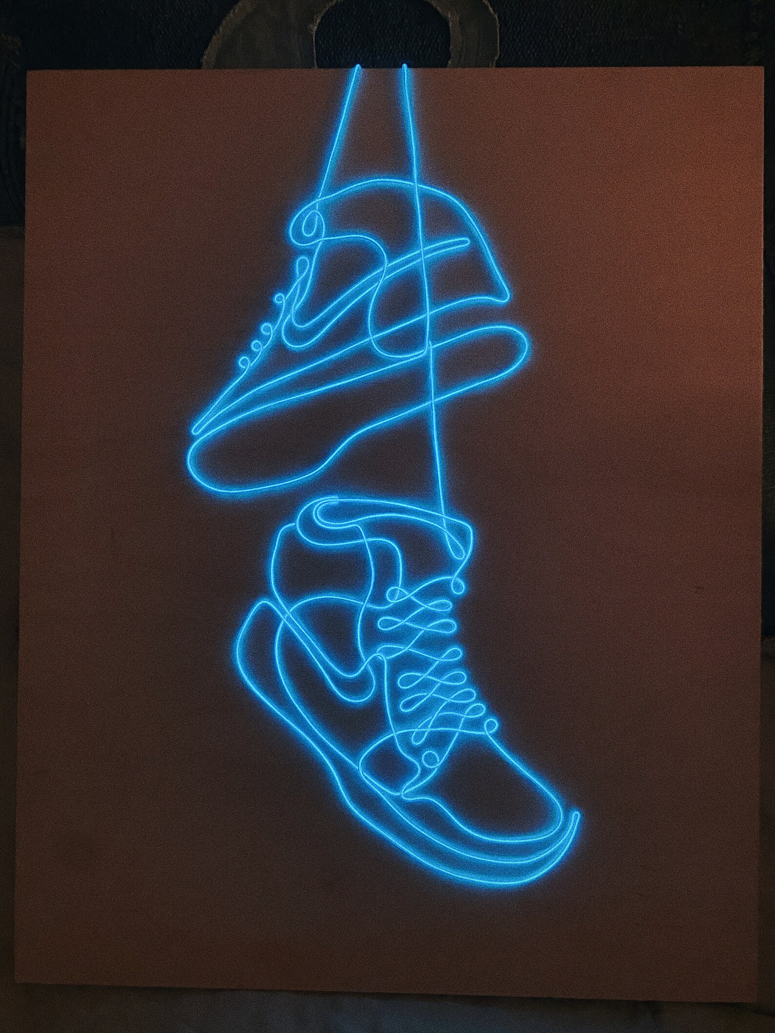 Neon Nike Kicks El Wire Sneaker Wall Art Custom Neon Sign - Etsy