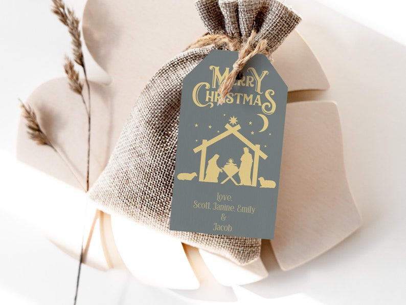Editable Christmas Favor Tags Holiday Gift Tags Merry Christmas Labels ...
