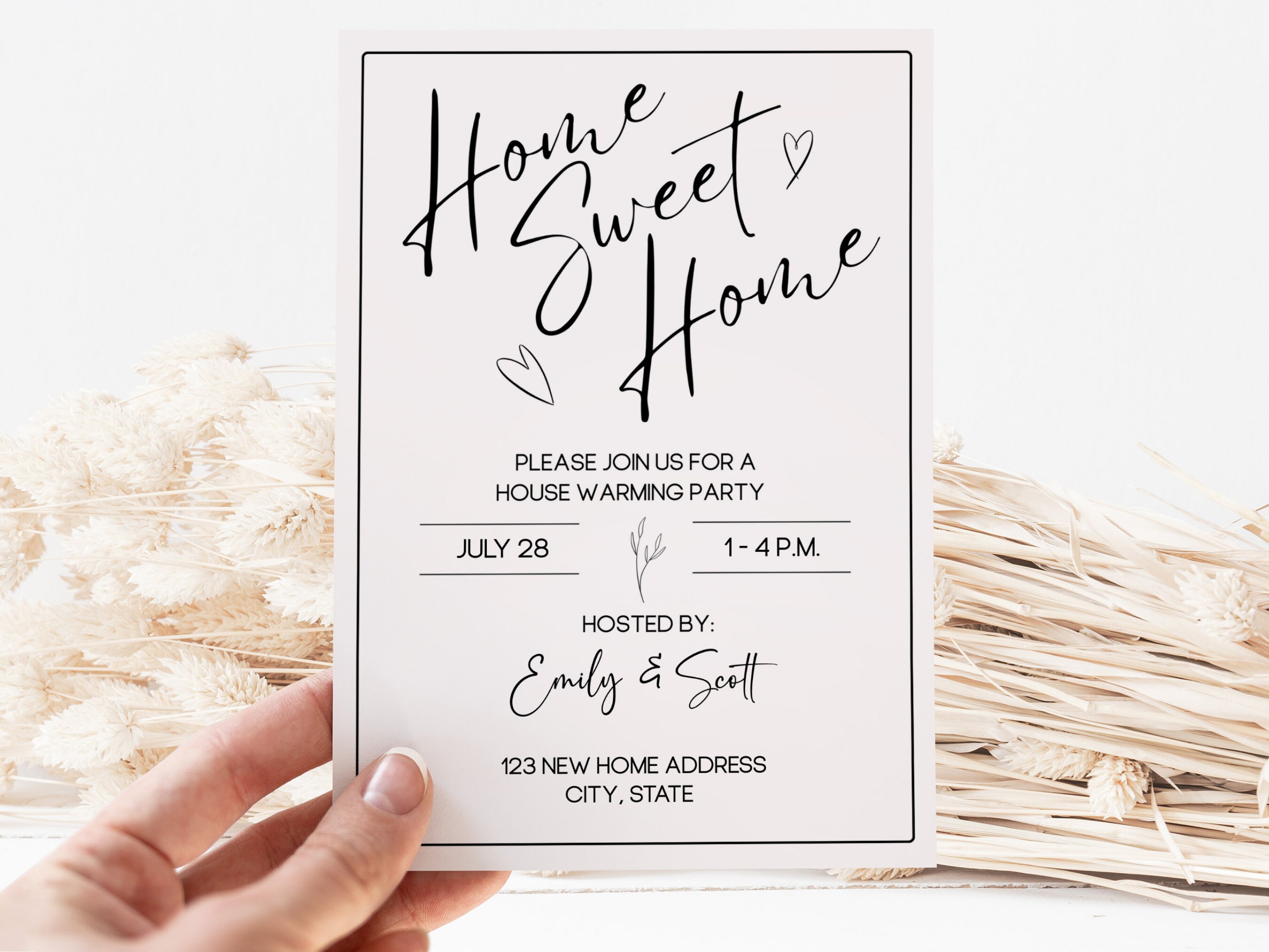 Home Sweet Home Housewarming Invitation Template - Instant Download ...