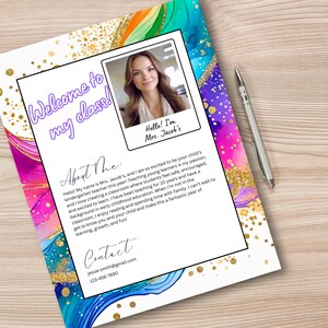 Editable Meet the Teacher Template | Canva Template | Modern Teacher ...