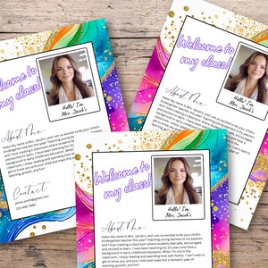 Editable Meet the Teacher Template | Canva Template | Modern Teacher ...