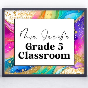 Editable Classroom Name Signs | 6 Modern Designs | Canva Template ...
