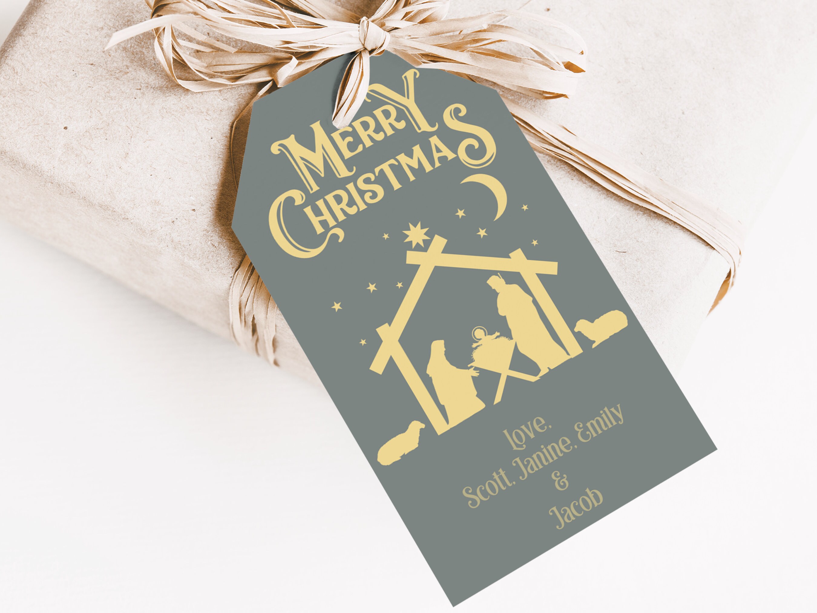 Editable Christmas Favor Tags Holiday Gift Tags Merry Christmas Labels ...