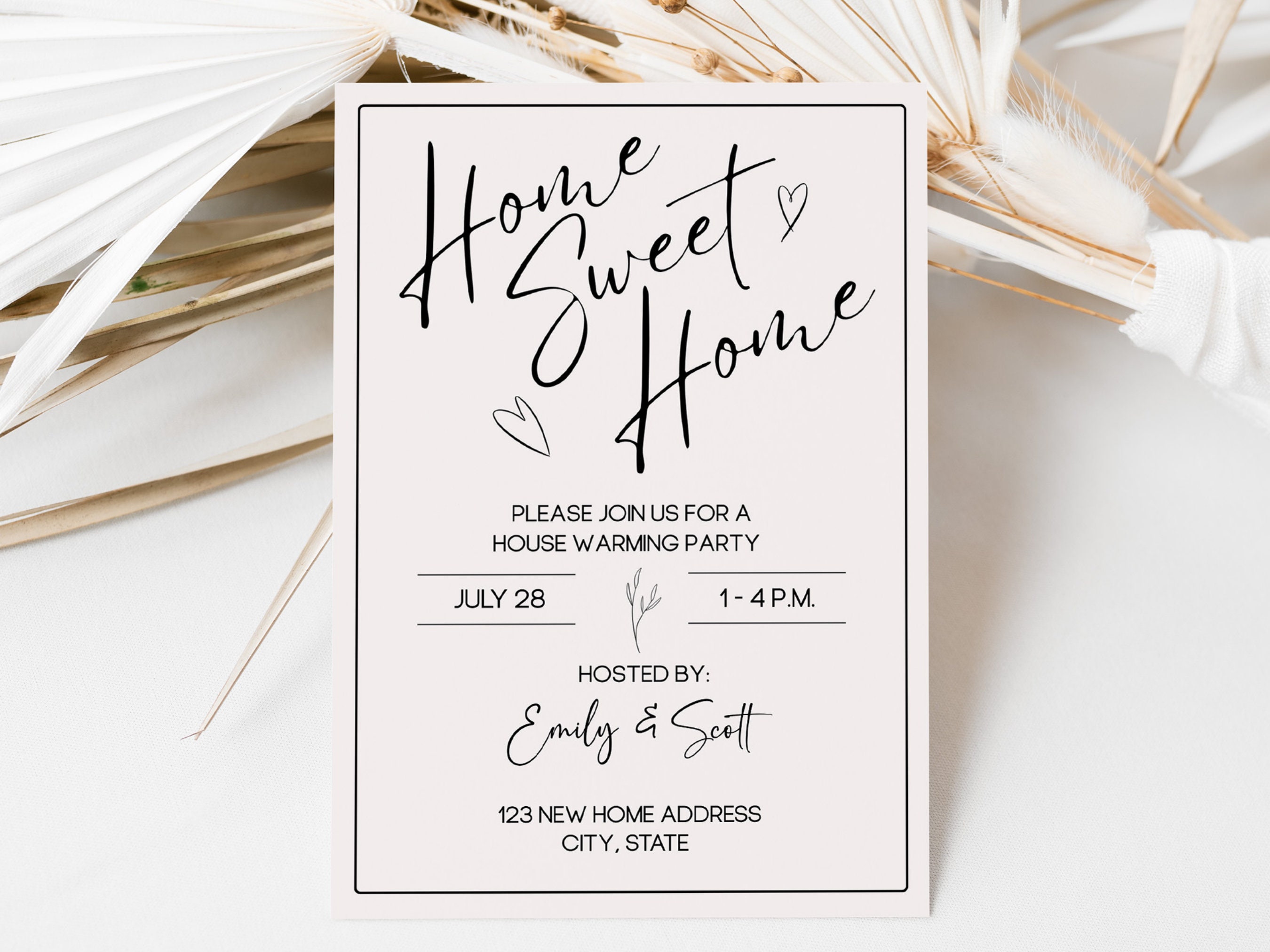 Home Sweet Home Housewarming Invitation Template - Instant Download ...
