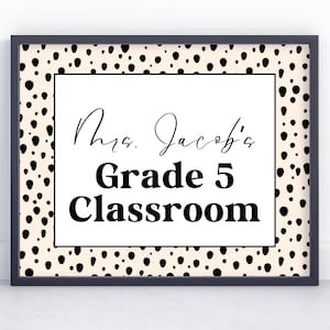 Editable Classroom Name Signs | 6 Modern Designs | Canva Template ...