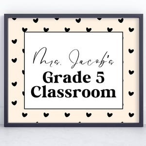 Editable Classroom Name Signs | 6 Modern Designs | Canva Template ...