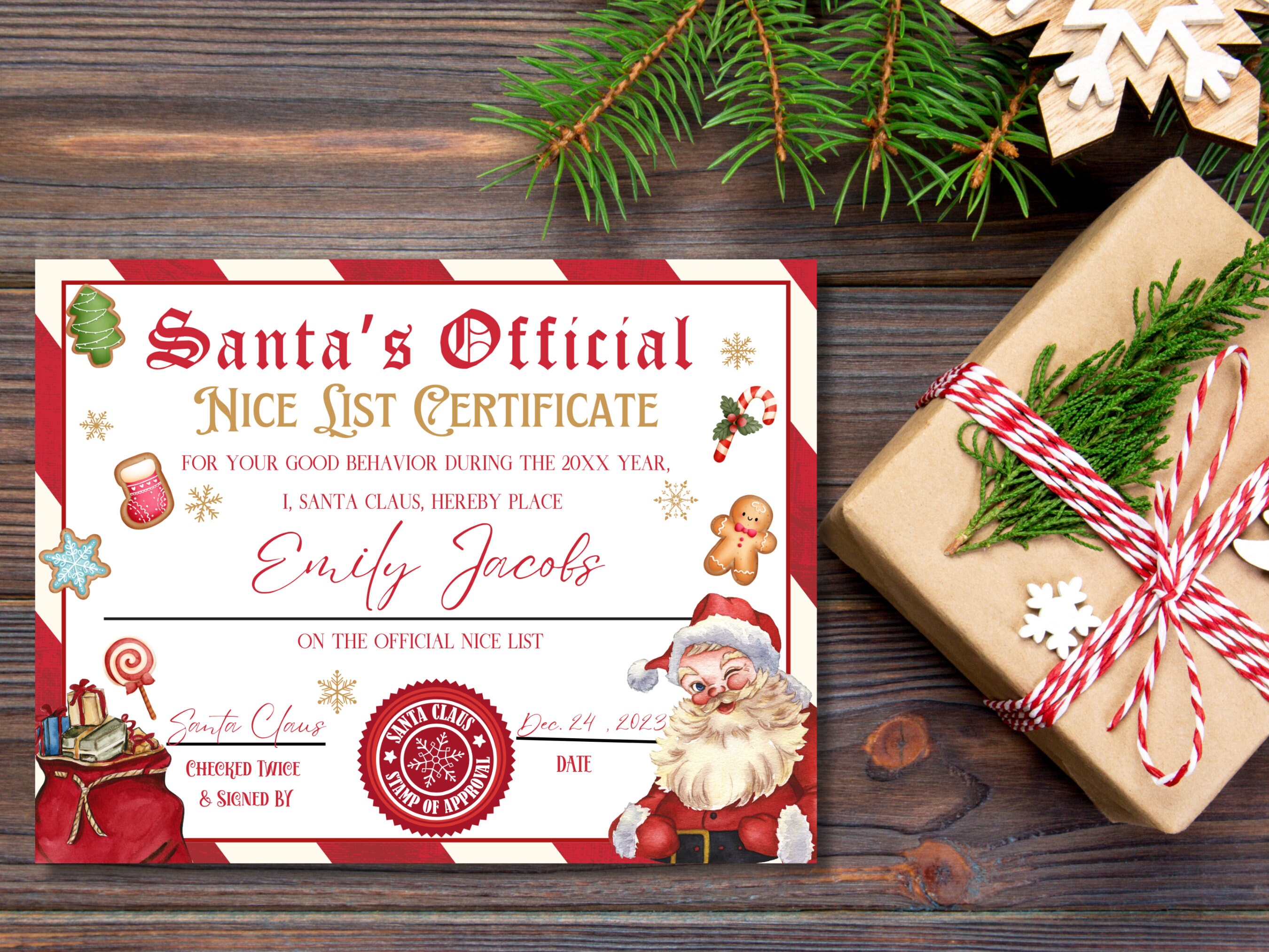 Editable Official Letter From Santa Claus and Official Nice List ...