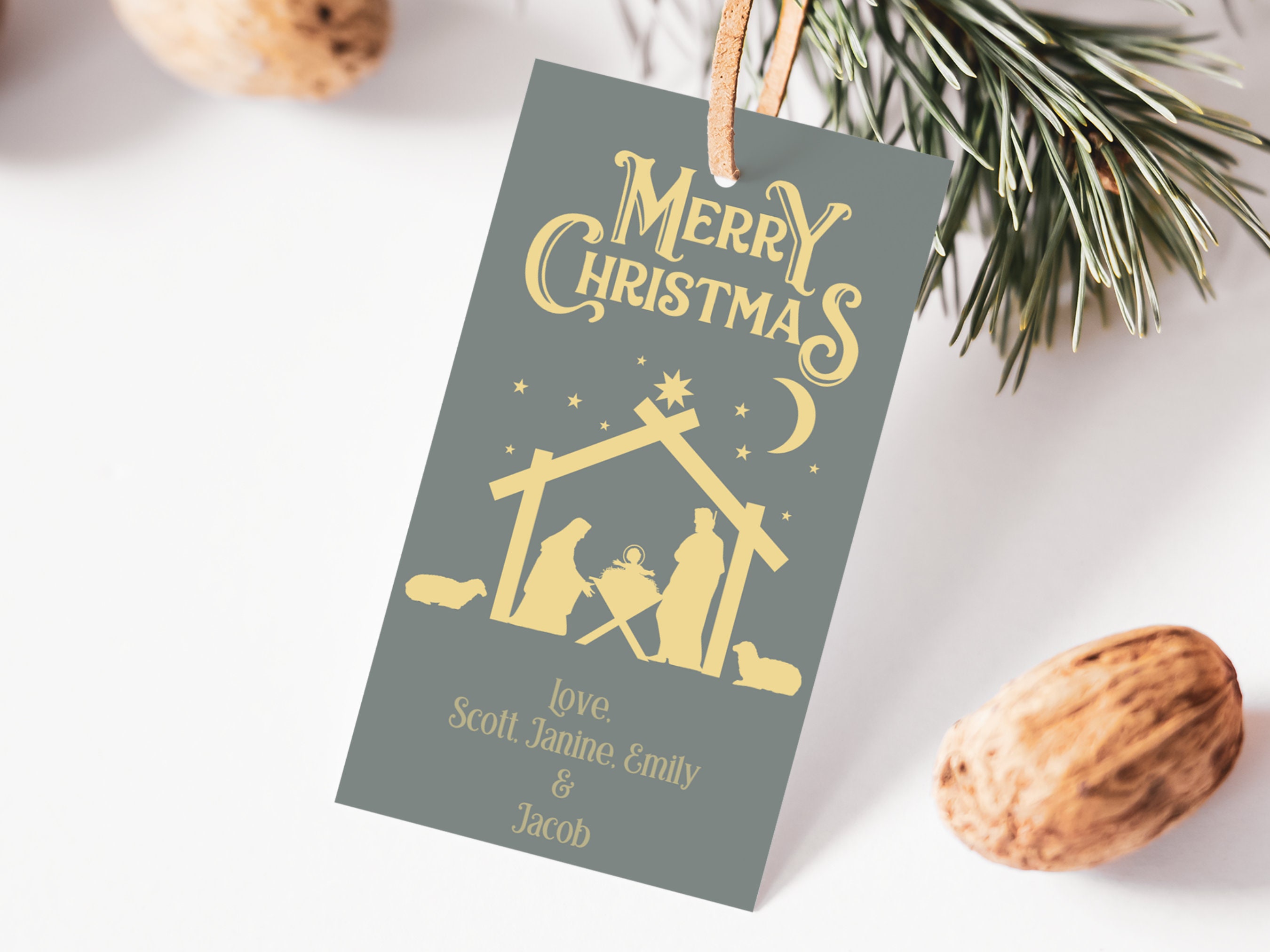 Editable Christmas Favor Tags Holiday Gift Tags Merry Christmas Labels ...