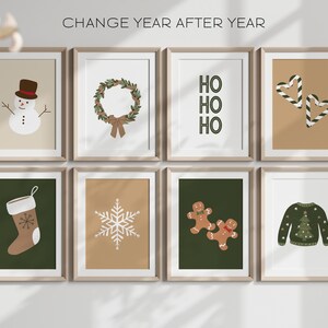 Boho Christmas Wall Art Prints: Modern Holiday Decor (digital Download ...