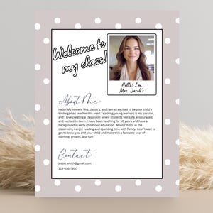 Editable Meet the Teacher Template: Modern Canva Design (digital ...
