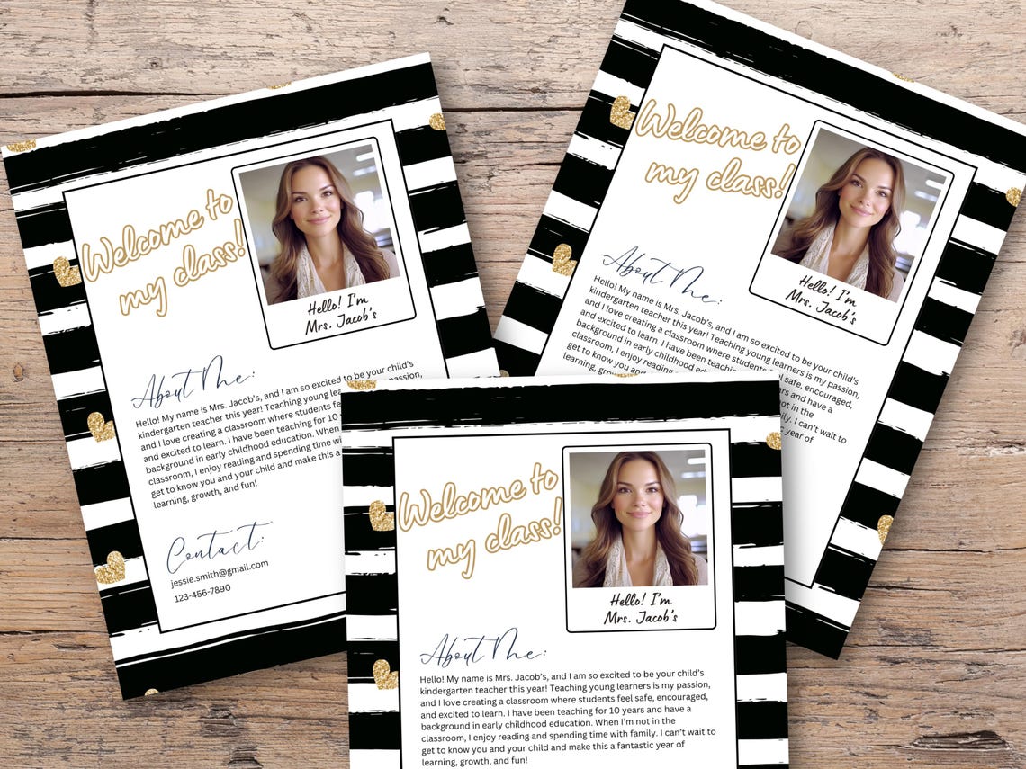 Editable Meet the Teacher Template: Modern Canva Design (digital ...