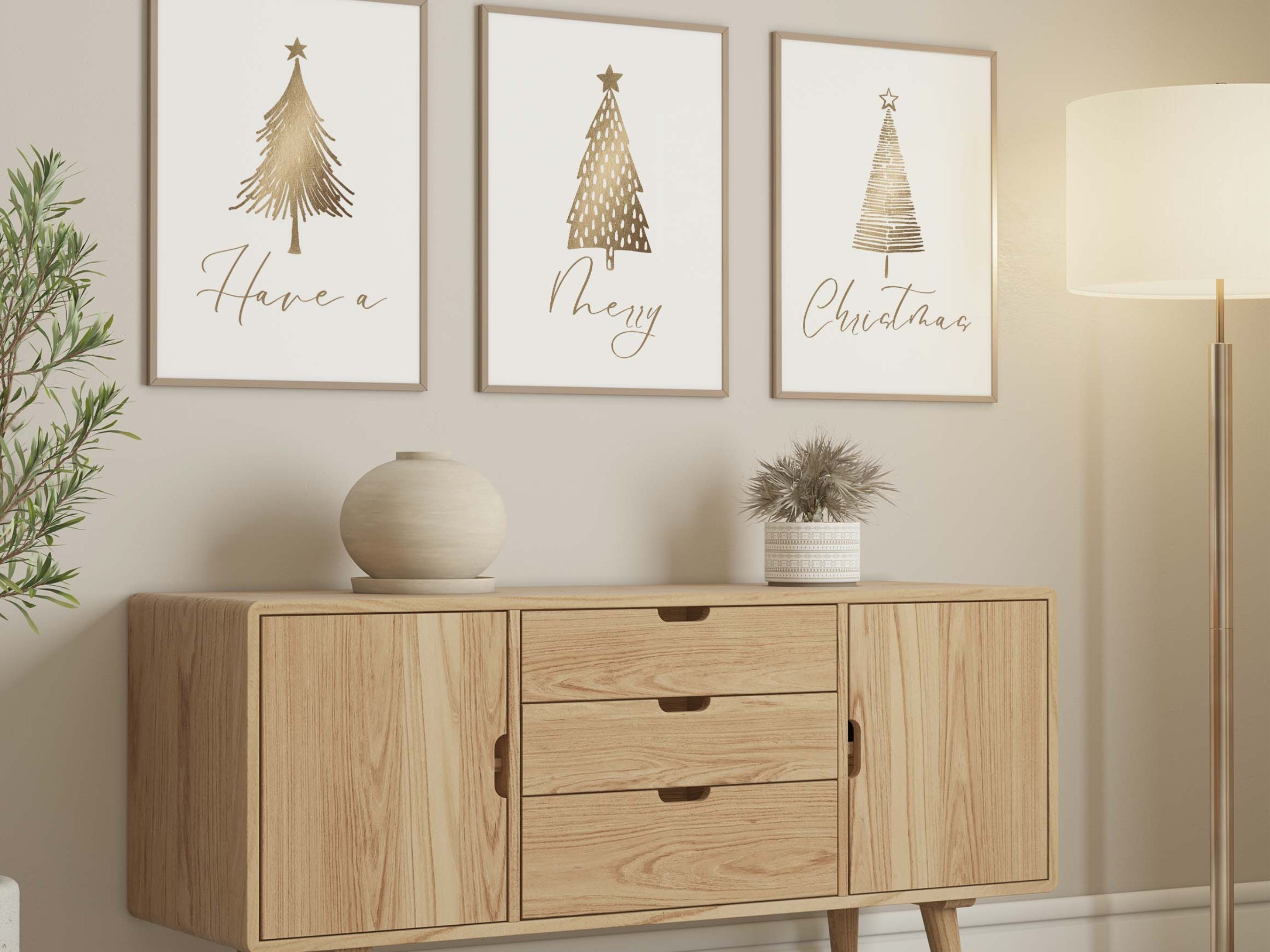 Printable Christmas Wall Art, Set of 3 Have a Merry Christmas Print ...