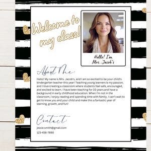 Editable Meet the Teacher Template: Modern Canva Design (digital ...