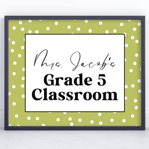 Editable Classroom Name Signs | 6 Modern Designs | Canva Template ...