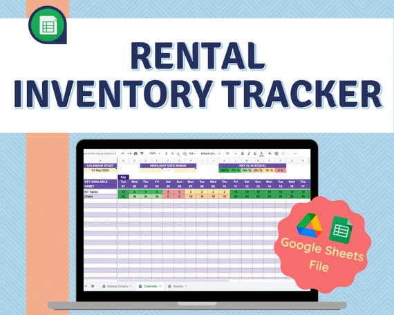 Google Sheets Rental Inventory Tracker Orders Spreadsheet | Etsy