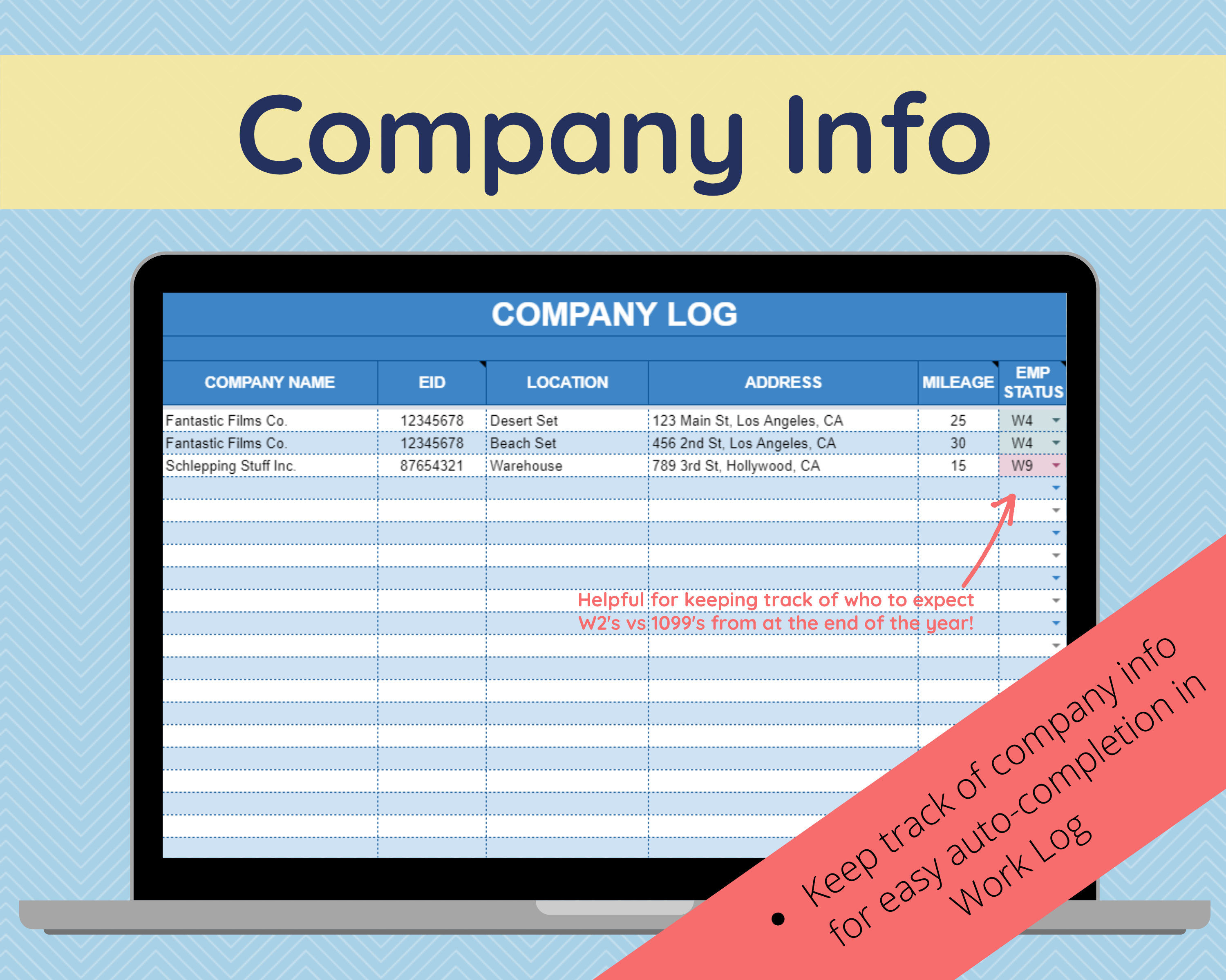 Google Sheets | Gig Work & Mileage Log - Etsy