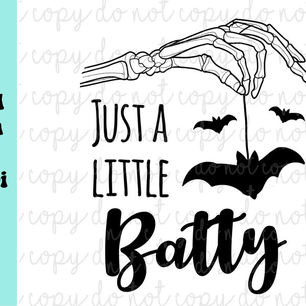 Just a Little Batty Svg - Etsy